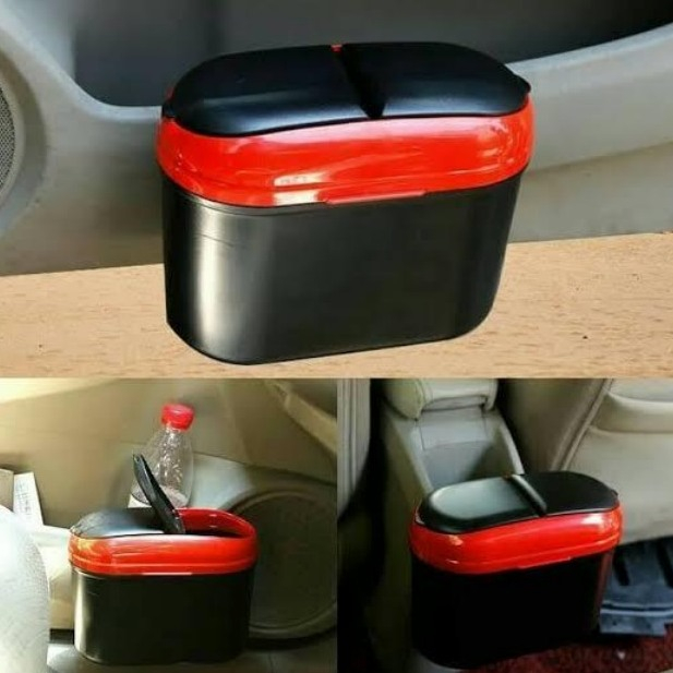 Jual CAR TRASH BIN TONG KOTAK TEMPAT SAMPAH MOBIL MINI SAMPING HITAM -Merah | Shopee Indonesia