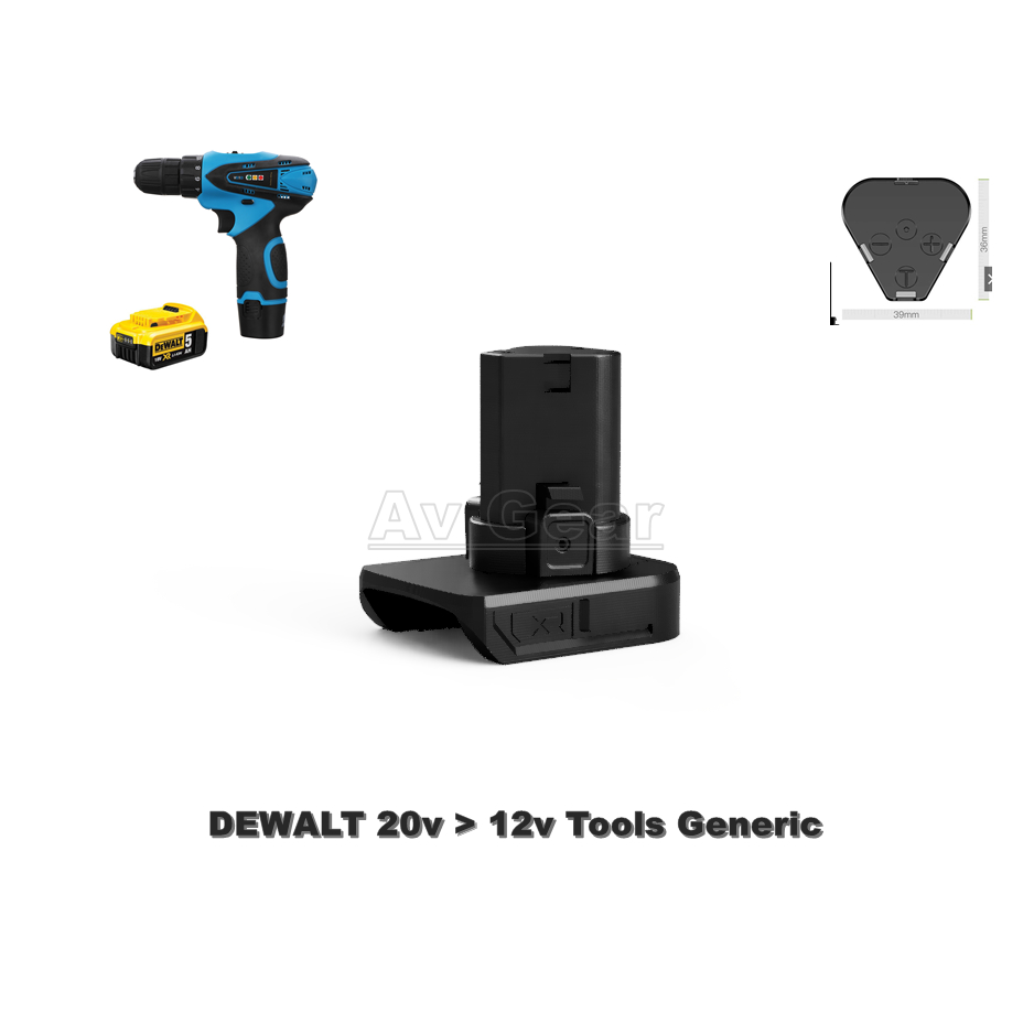 Jual Adapter 12v | Dewalt 20v ke Tools 12v | Shopee Indonesia
