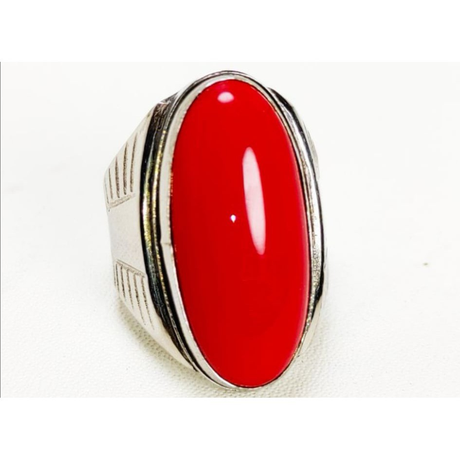 Jual Batu Cincin Akik Red Marjan Model Pandan Ring Tanam High Quality ...