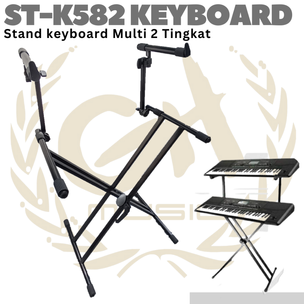 Jual STAND KEYBOARD DOUBLE 2 DUAL MULTI | Susun Tingkat Tumpuk Piano ...