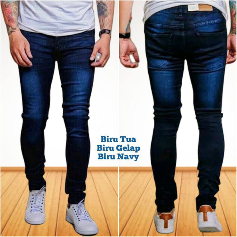 Jual Celana Panjang Jeans Pensil Pria - Celana Jeans Cowok - Celana ...