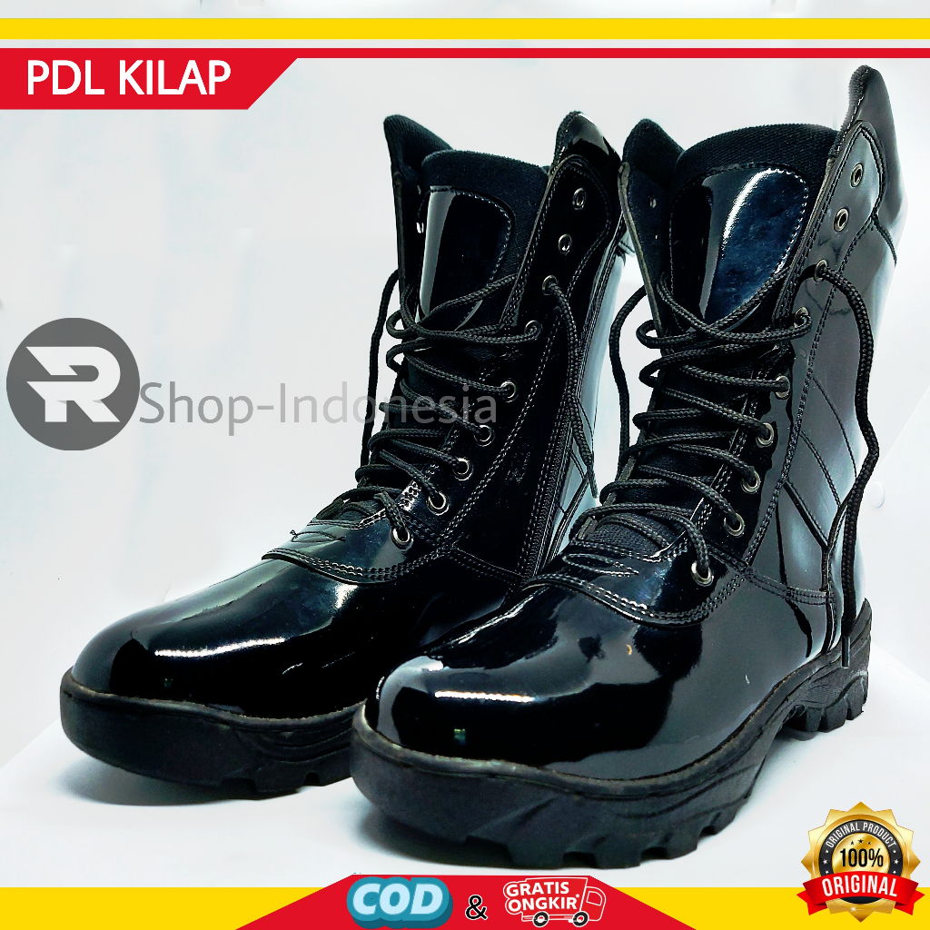 Jual Sepatu PDL TNI Kilap Tanpa di Semir | PDL Dinas Lapangan Satpam ...