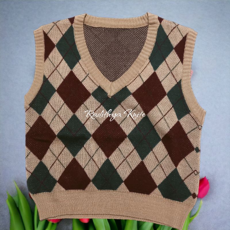 Jual YIYI GIRL Rompi Rajut Korea Style Motif Sido | Shopee Indonesia