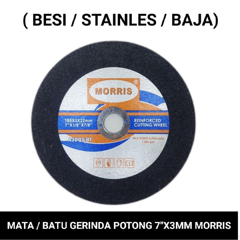 Jual Morris mata batu gerinda potong 7"X3mm besi / baja / Stainles ...