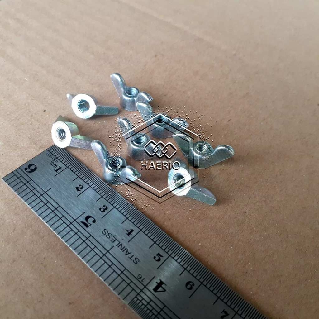 Jual MUR KUPU KUPU WING NUT M4 MUR KUPING KUNING M4 NUT COR MUR 7 UNTUK ...