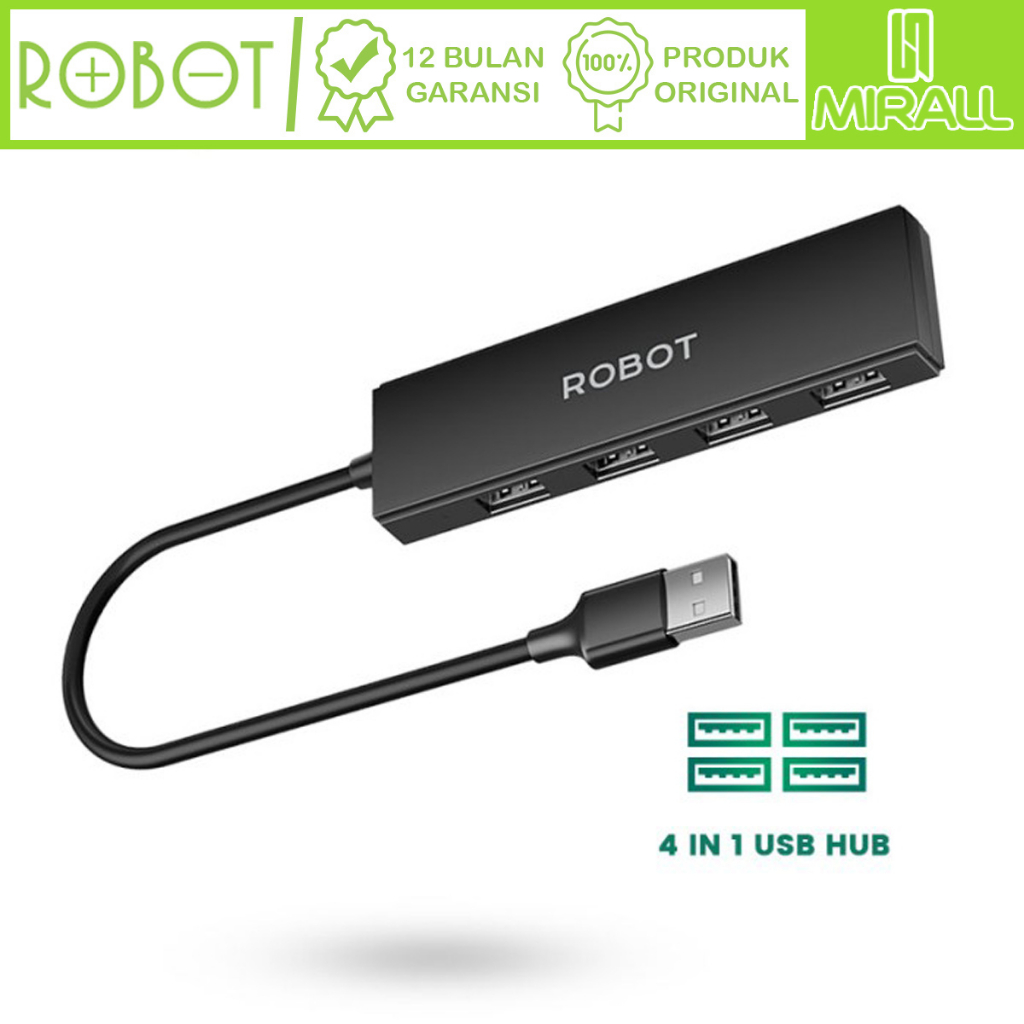 Jual ROBOT H130 USB HUB 4 PORT USB 2.0 Portable Multi Function ORIGINAL ...