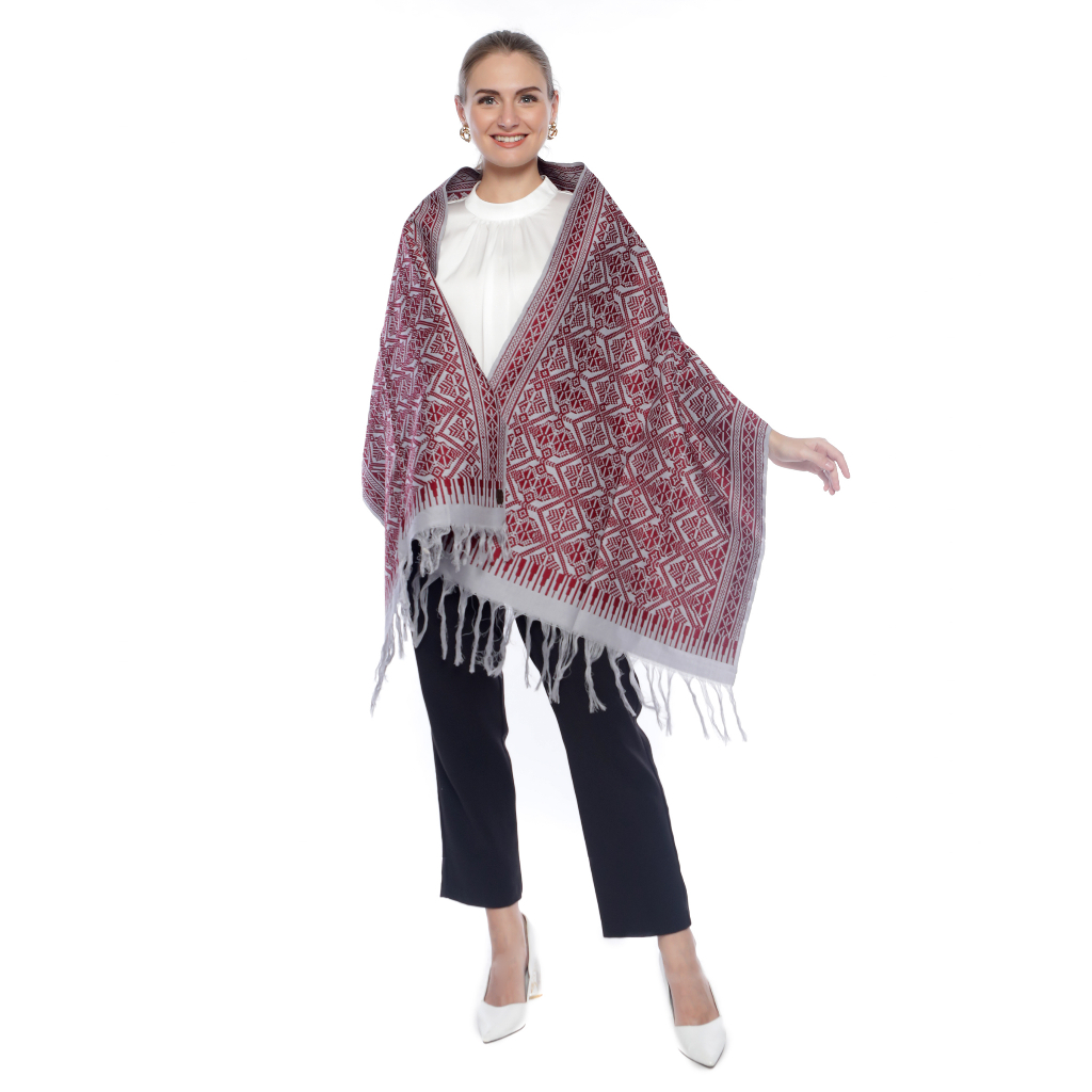 Jual Tenun eBoon Pasmina Songket Tenun Lombok Benang Mercerized Ringan ...