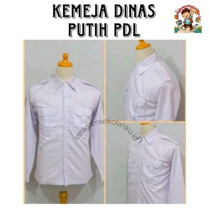 Jual Baju Putih PDH PDL PNS ASN SeragamSekolah Putih Saku Dua / Kemeja ...