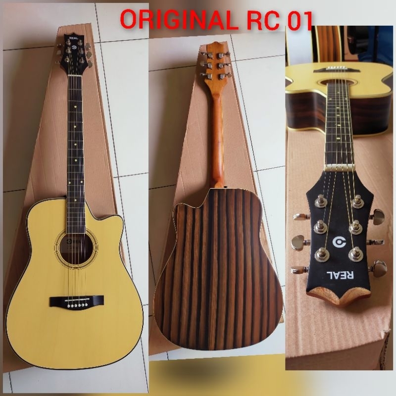 Jual Gitar akustik Real original lokal Rc01 | Shopee Indonesia