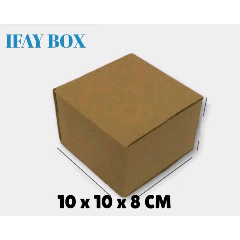 Jual Kardus box ukuran 10x10x8 cm single wall polos | Shopee Indonesia