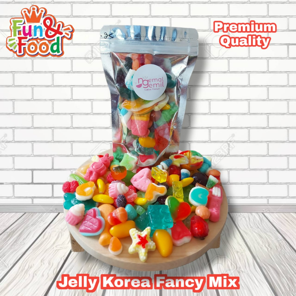 Jual Permen Gummy Jelly Delicious Jelly Korea Fancy Mix Permen Lunak ...