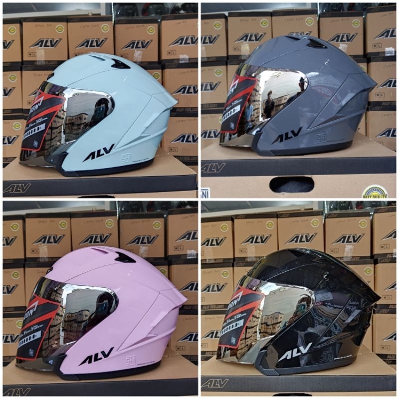Jual HELM ALV ULTRON SLOID GREY GLOSSY DAN EASY GREEN TERBARU | Shopee ...
