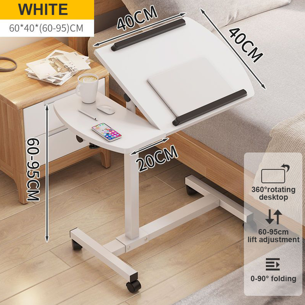 Jual Baikhome Meja Laptop Roda Samping Tempat Tidur Meja Lipat Portable ...