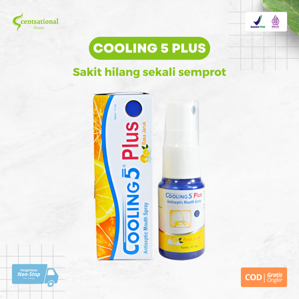 Jual Cooling 5 Plus Orange Obat Sakit Gigi Sariawan Radang Gusi isi ...