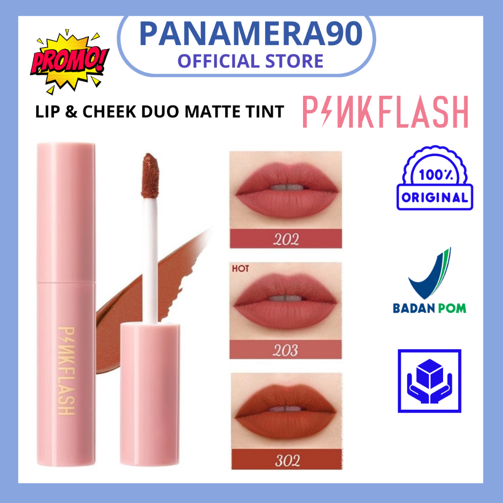 Jual PINKFLASH LIP & CHEEK DUO MATTE TINT | Shopee Indonesia