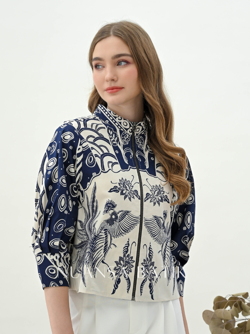 Jual Nuansa Batik Jaket Batik Lengan 7/8 Bahan Katun Stretch | Shopee Indonesia
