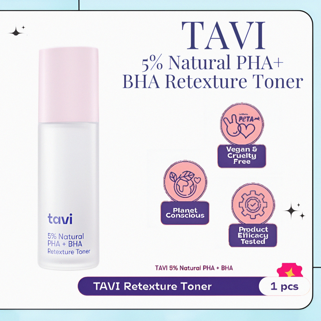 Jual Tavi 5% Natural PHA + BHA Retexture Toner 100ml | Shopee Indonesia