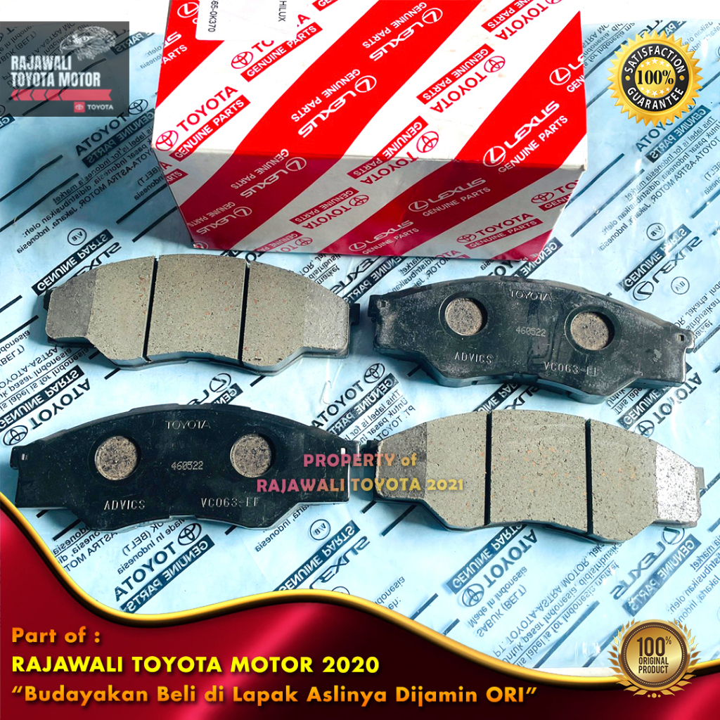 Jual Kampas Rem Depan Hilux Single Cabin 2005-2015 Set Kiri Kanan New Original Genuine Toyota ...