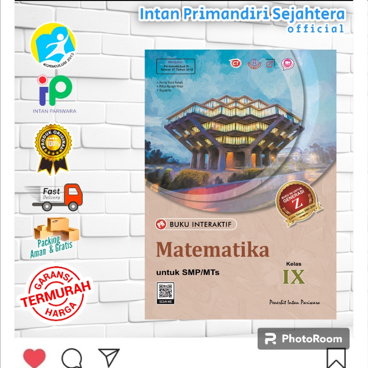 Jual PROMO !!! BUKU PR INTERAKTIF MATEMATIKA KELAS 9 SMP/MTs ( Tahunan ) terbaru 2023/2024 INTAN ...