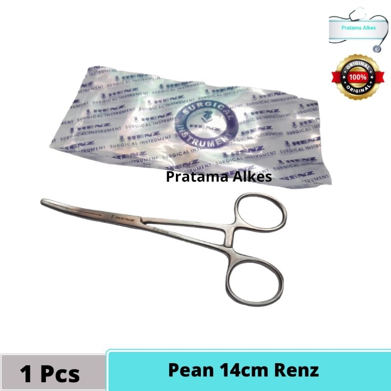 Jual Klem Pean 14 cm renz lurus / bengkok rochester pean lurus pean ...