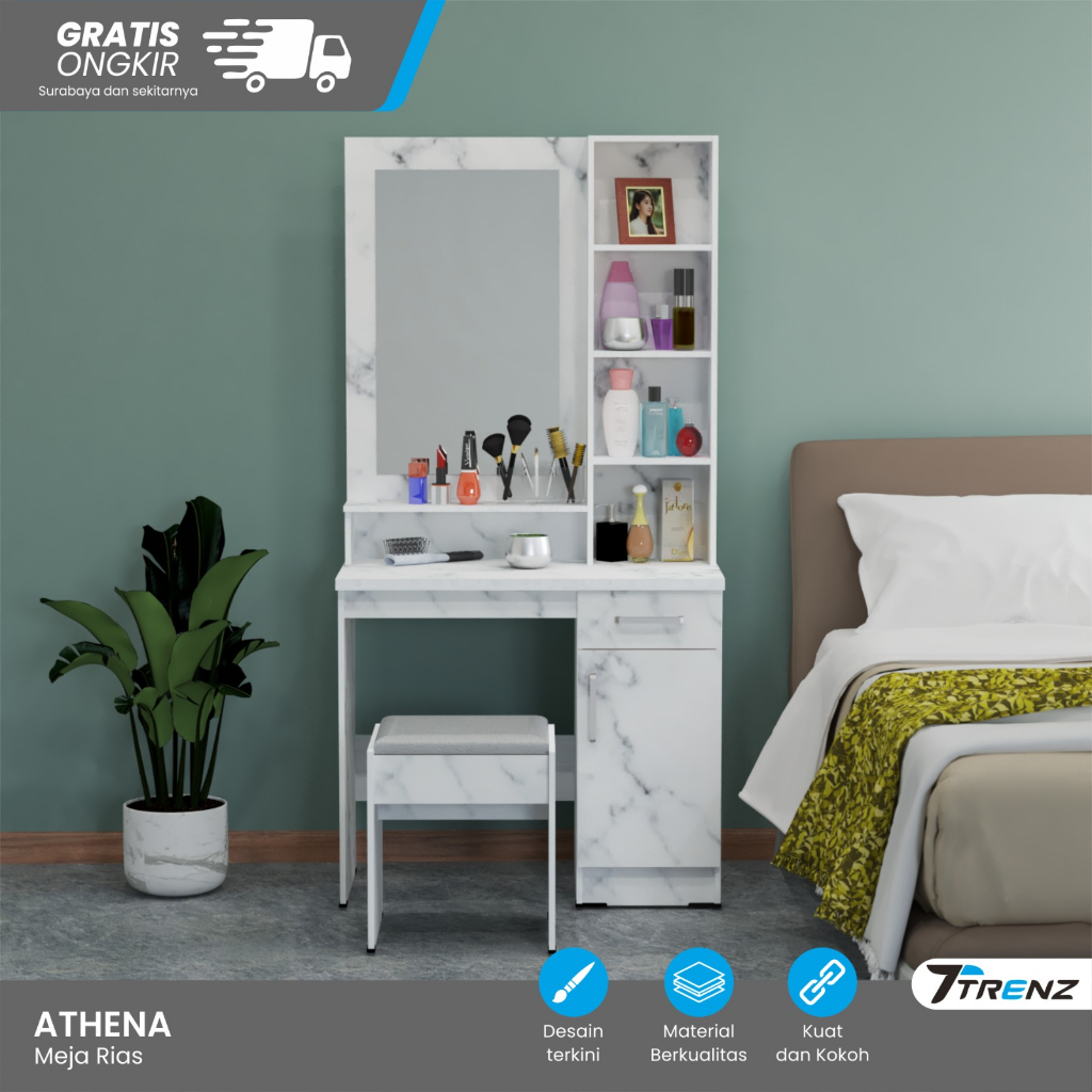 Jual Trenz Furniture - Meja Rias Rak Kosmetik Meja Rias Vanity Miror ...