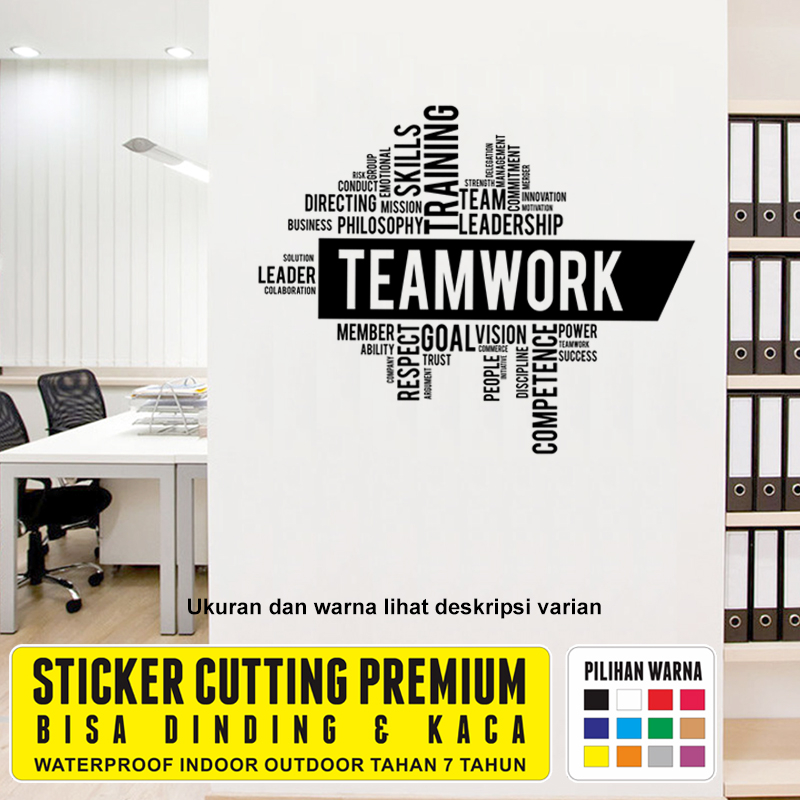 Jual Stiker Dinding Team Work Motivasi Kerja Kantor Besar | Shopee ...