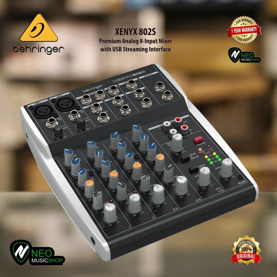 Jual Behringer XENYX 802S Premium Analog 8-Input Mixer with USB ...