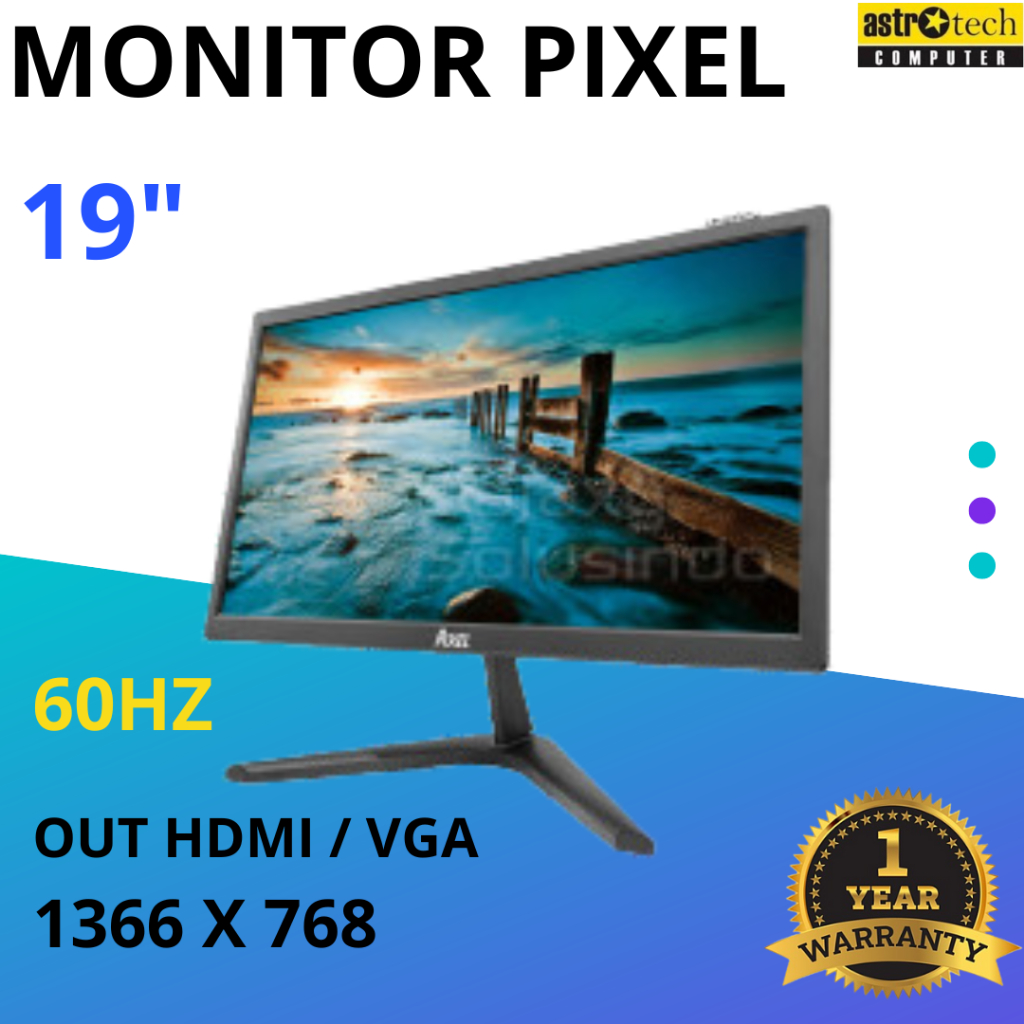 Jual MONITOR PIXEL / MONITOR LED PIXEL ( 18.5) VGA HDMI GARANSI 1 TH ...