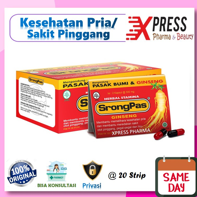 Jual XPRESS ! DOS SRONGPAS Herbal Stamina Pria Ginseng Strip isi 20 ...