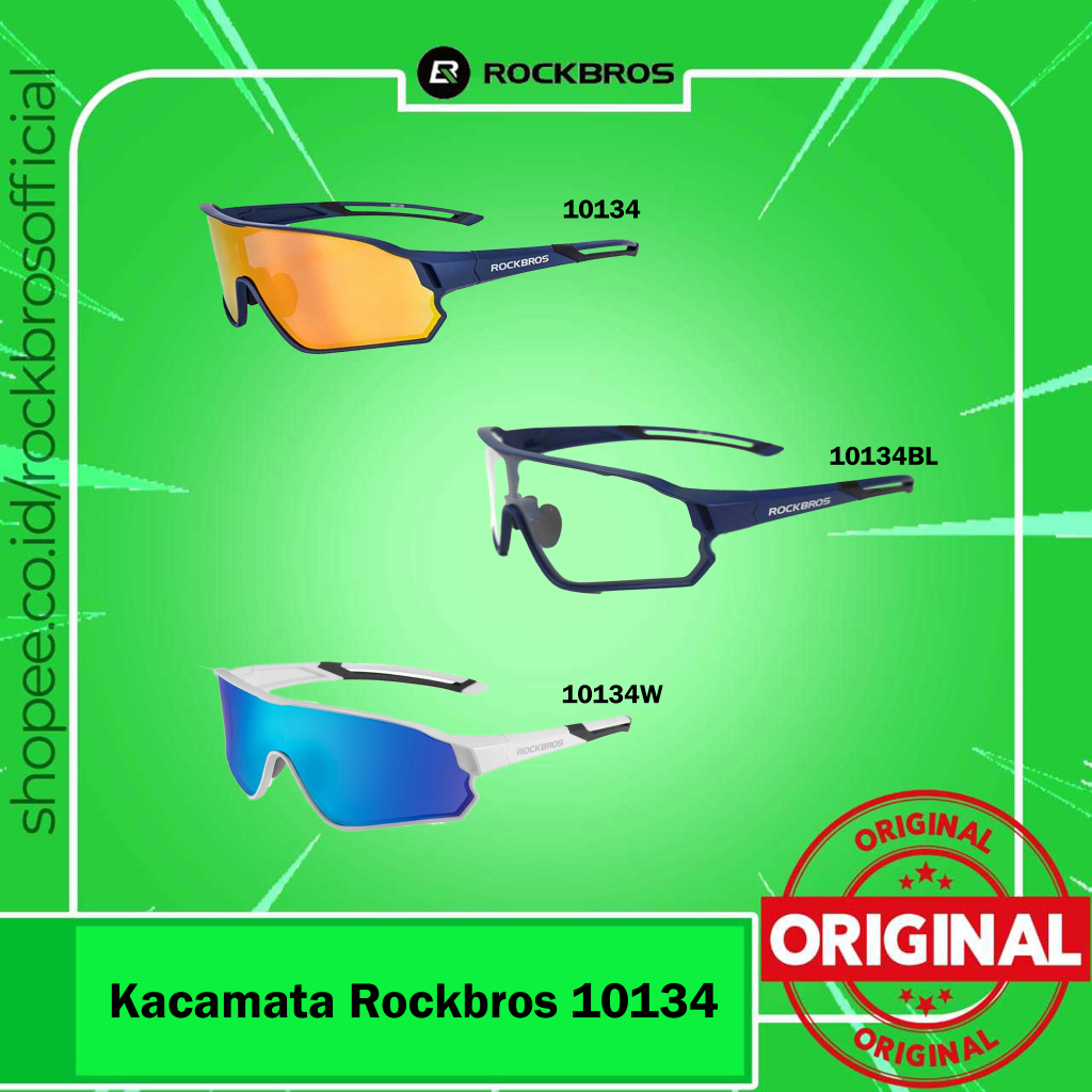 Jual Kacamata Sepeda ROCKBROS 10134 Gowes Full Frame Anti UV Polarized Ori | Shopee Indonesia