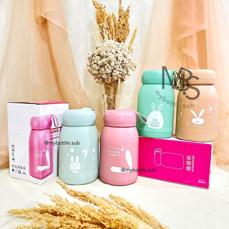 Jual Botol Kaca Kelinci Rabbit Botol Minum Termos Air Panas Dingin ...