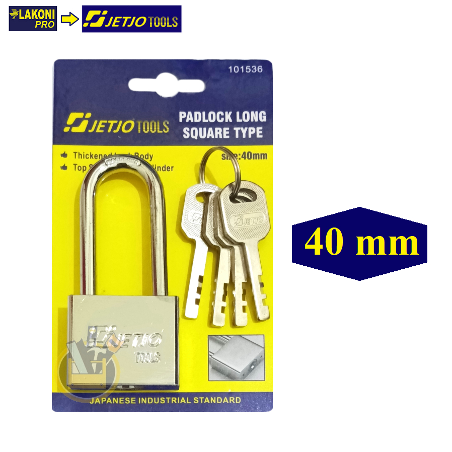 Jual JETJO TOOLS Kunci Gembok Leher Panjang 40mm 40 mm PadLock Long ...