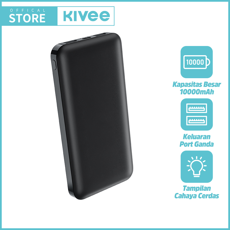 Jual KIVEE Powerbank mini murah Fast charging 10000 mah power bank dual ...