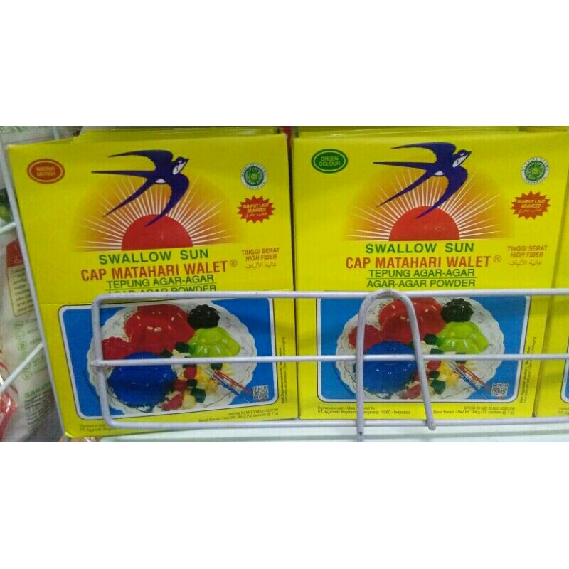 Jual AGAR AGAR SWALLOW CAP MATAHARI WALET/TEPUNG AGAR AGAR | Shopee ...