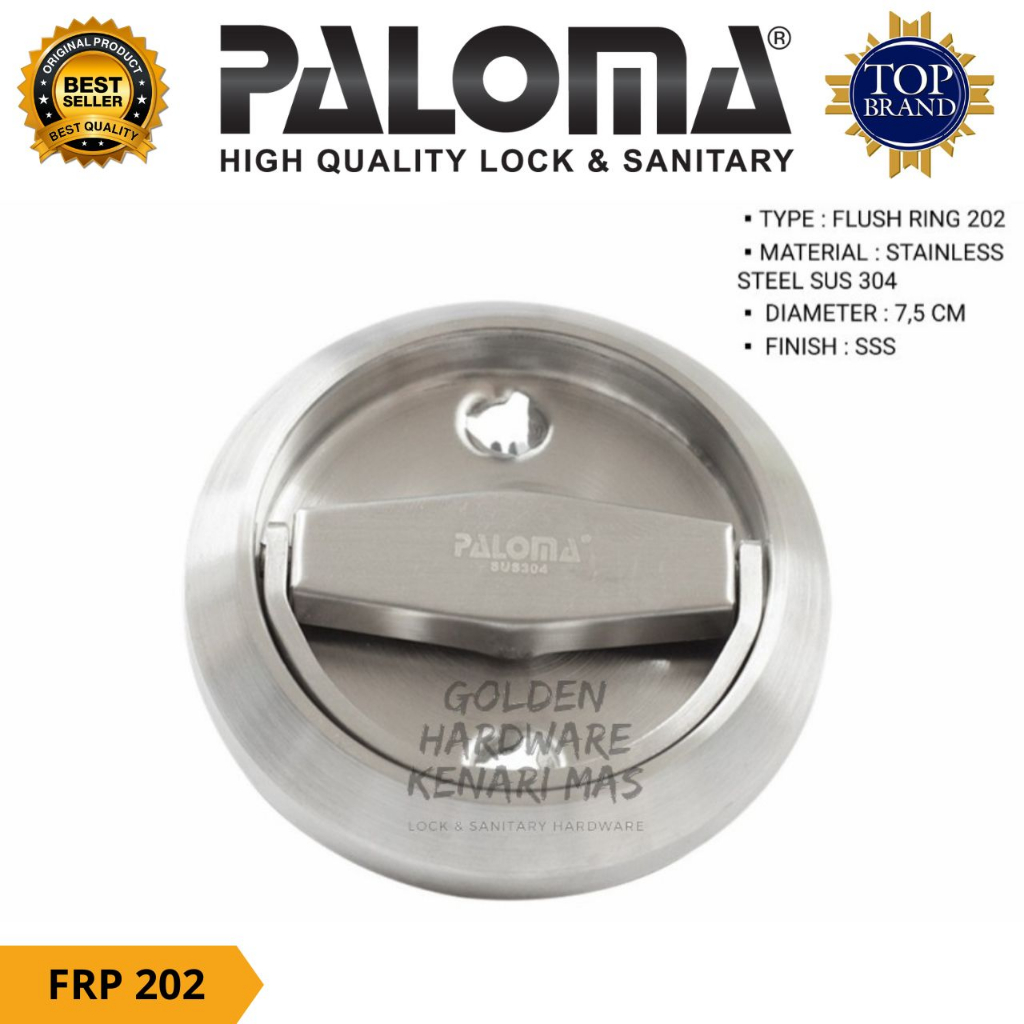 Jual FLUSH RING PALOMA FRP 202 HANDLE PINTU TARIK STAINLESS SUS 304 ...