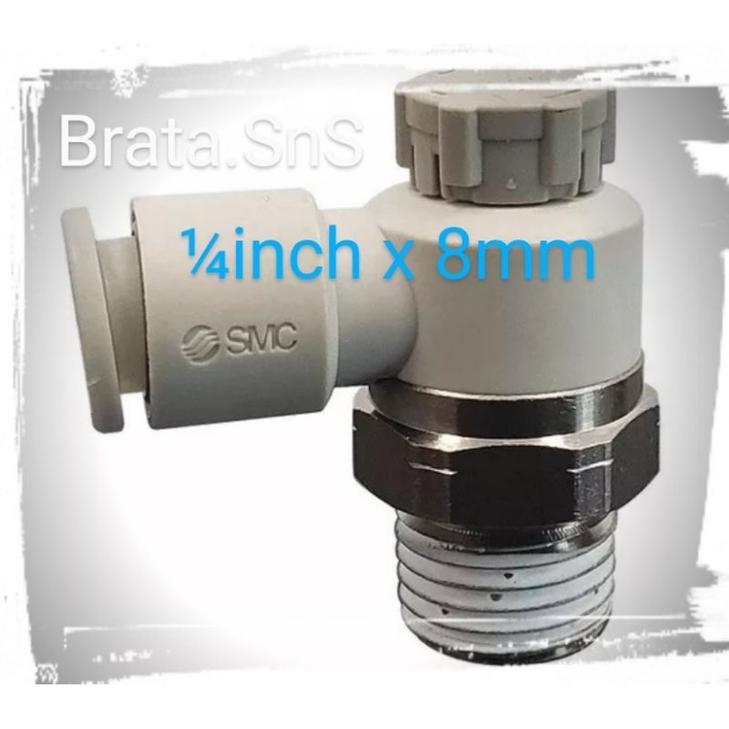 Jual Pneumatic Speed Control SMC AS2201F-02-08SA ¼inch x 8mm | Shopee Indonesia