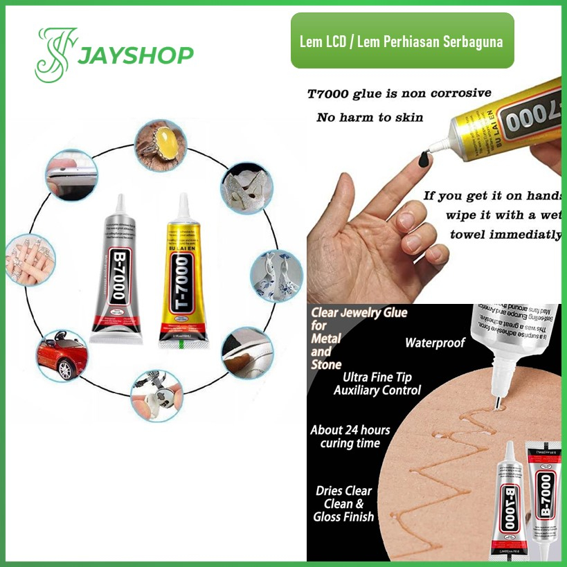 Jual Lem LCD Touchscreen 15ml T-7000 Hitam Bening Lem Perhiasan Multifungsi | Shopee Indonesia