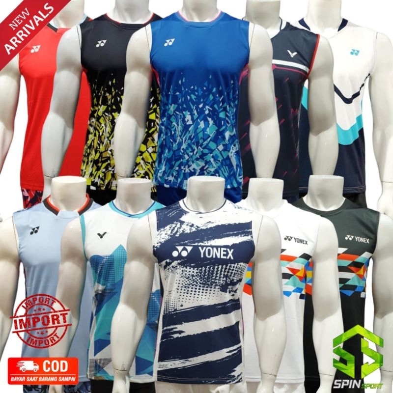 Jual KOLEKSI KAOS SINGLET IMPORT PREMIUM TERBARU BAJU BADMINTON TENIS ...