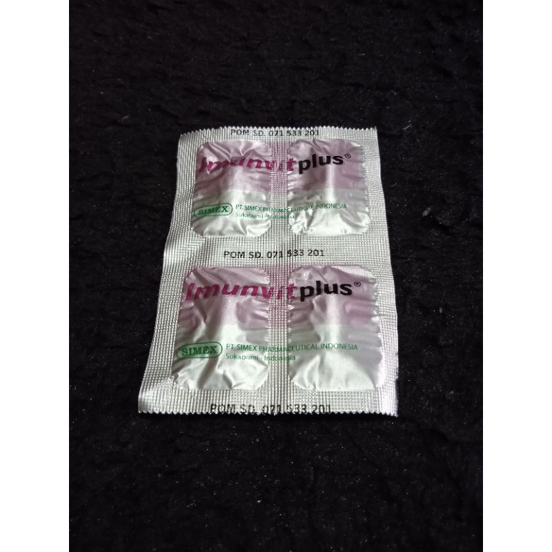 Jual imunvit plus (strip 4 tablet) imunvit | Shopee Indonesia