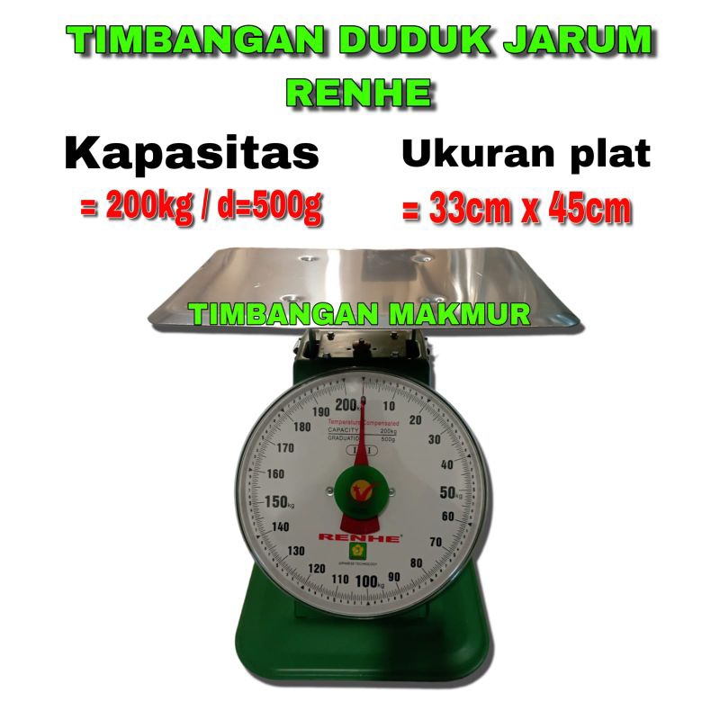 Jual Timbangan Duduk Jarum RENHE Kapasitas 200kg | Shopee Indonesia