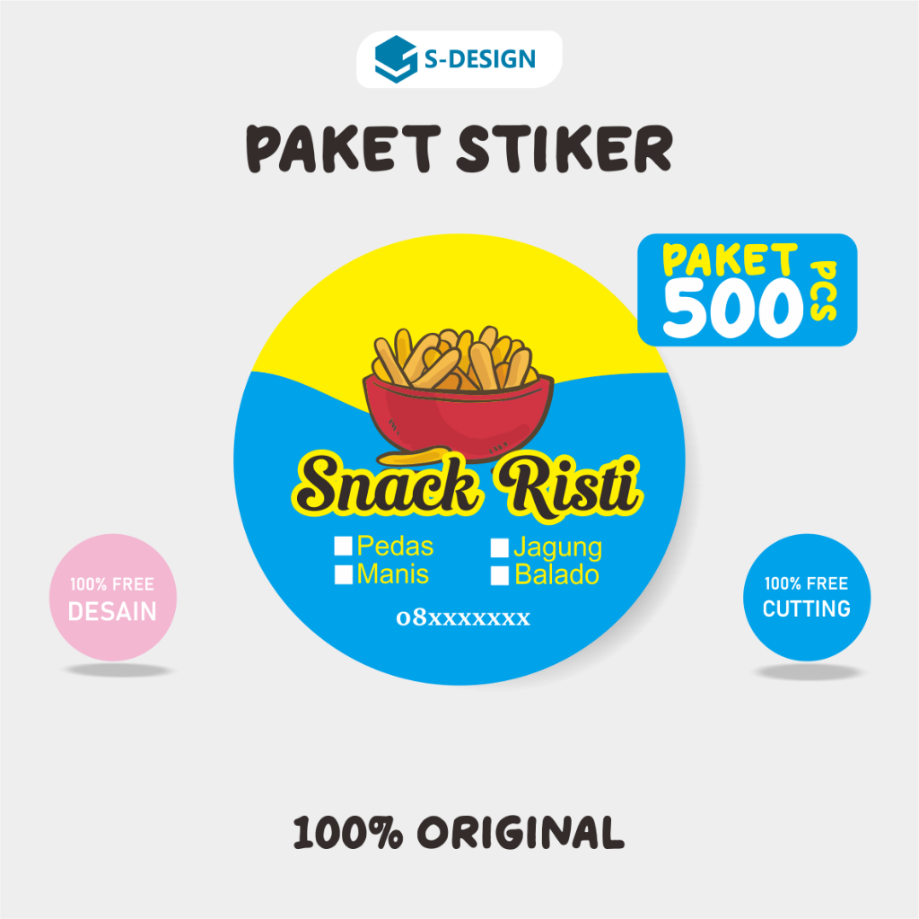 Jual STIKER PAKET 500PCS / STIKER LABEL / STIKER CUSTOM / STICKER LABEL ...