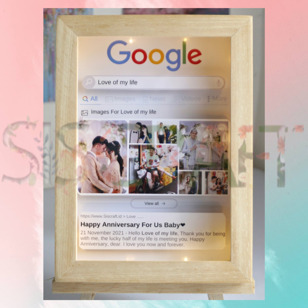 Jual Google Search Frame With Foto & Ucapan | Kado Ulang tahun / Kado ...