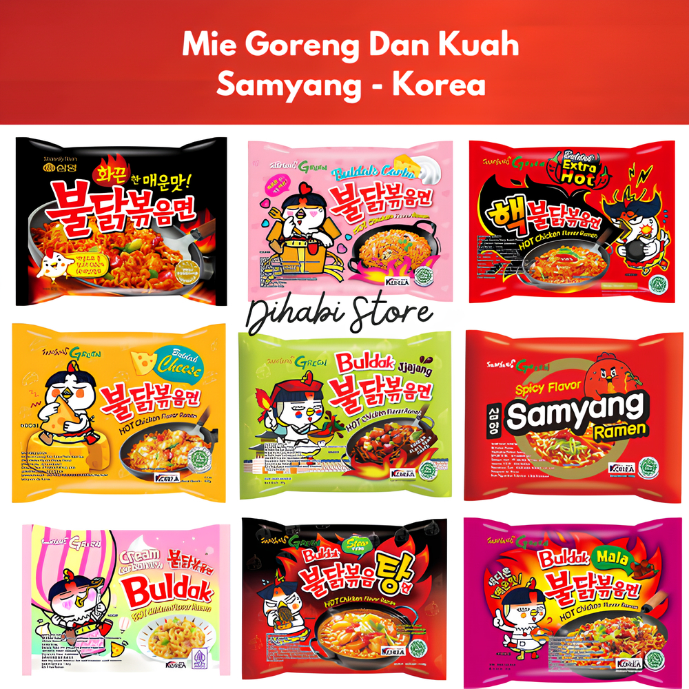 Jual Samyang Mie Instan Hot Chicken Ramen Original Buldak Carbonara Extra Hot Cheese