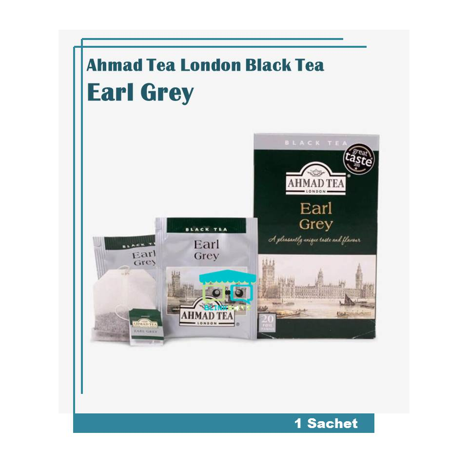 Jual SACHET Ahmad Tea London BLACK TEA EARL GREY | Shopee Indonesia