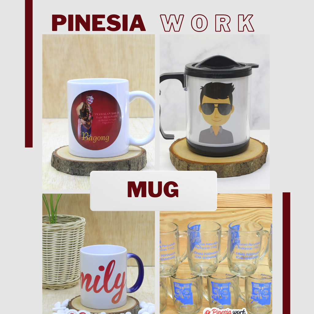 Jual MUG gelas Custom | Shopee Indonesia
