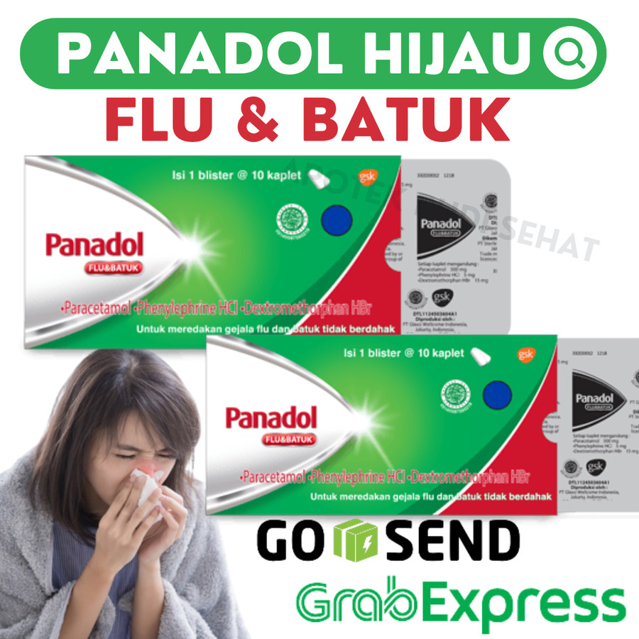 Jual Panadol Cold Flu Panadol Hijau Obat Demam Obat Batuk Kering Obat ...