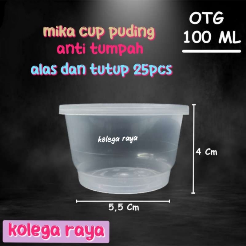 Jual Thinwall Puding Cup Mini Tempat Sambal FoodGrade OTG 100ML Alas ...