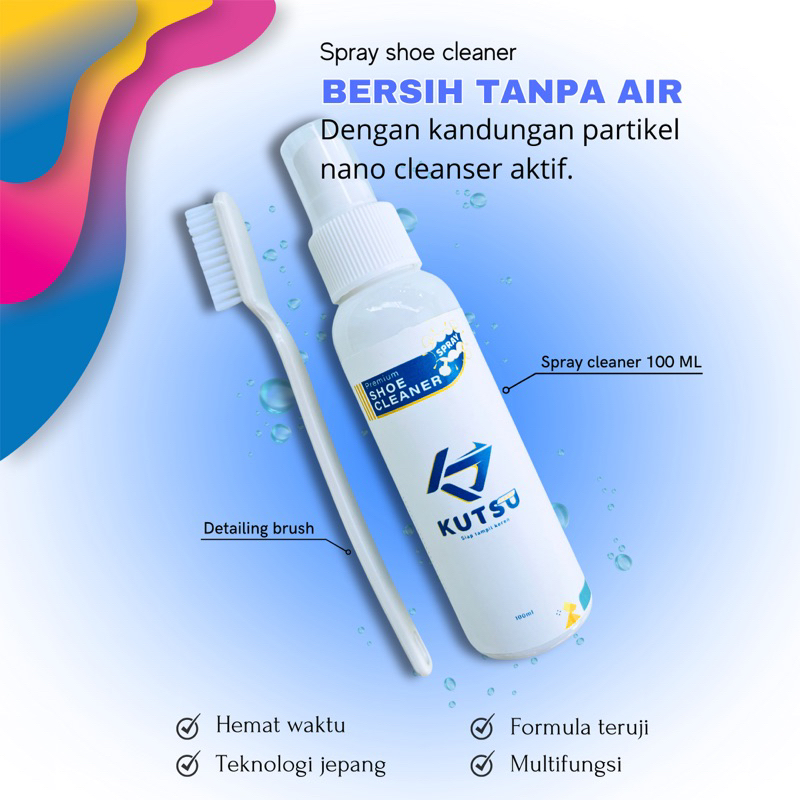 Jual Shoe cleaner sabun pembersih sepatu spray 100 ml dan detailing ...