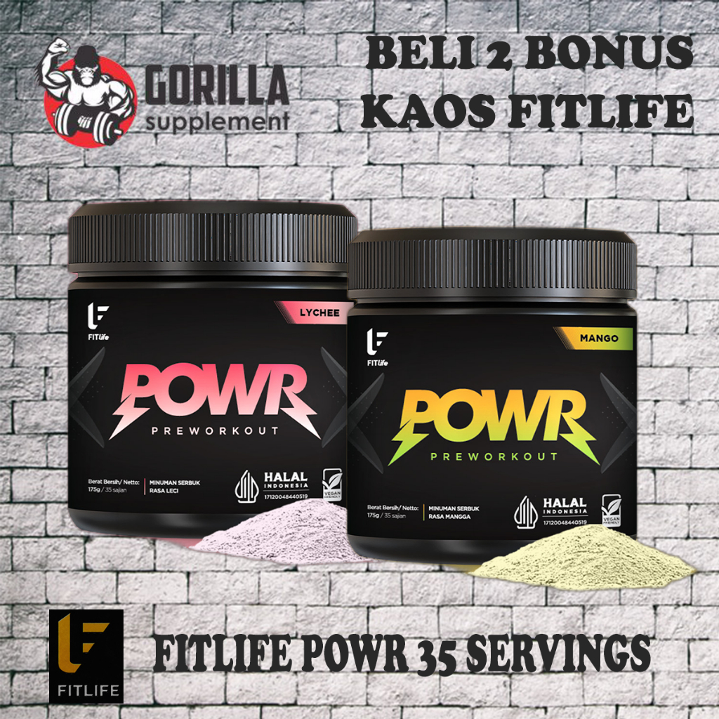 Jual FITLIFE POWR 35 Serving - Preworkout BPOM & HALAL | Shopee Indonesia