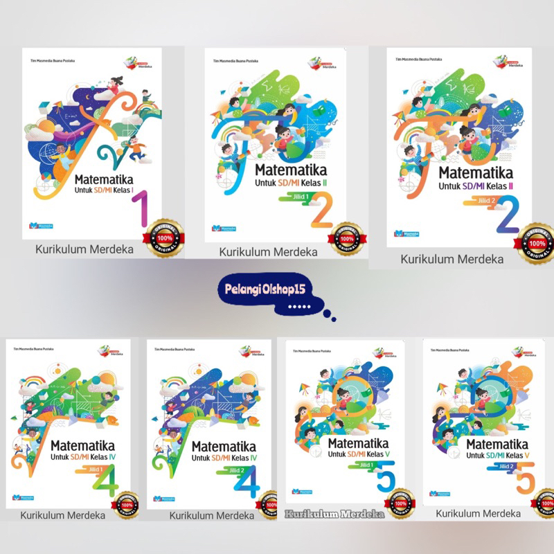 Jual BUKU MATEMATIKA SD/MI KELAS 1 2 4 5 KURIKULUM MERDEKA MASMEDIA BUANA PUSTAKA | Shopee Indonesia